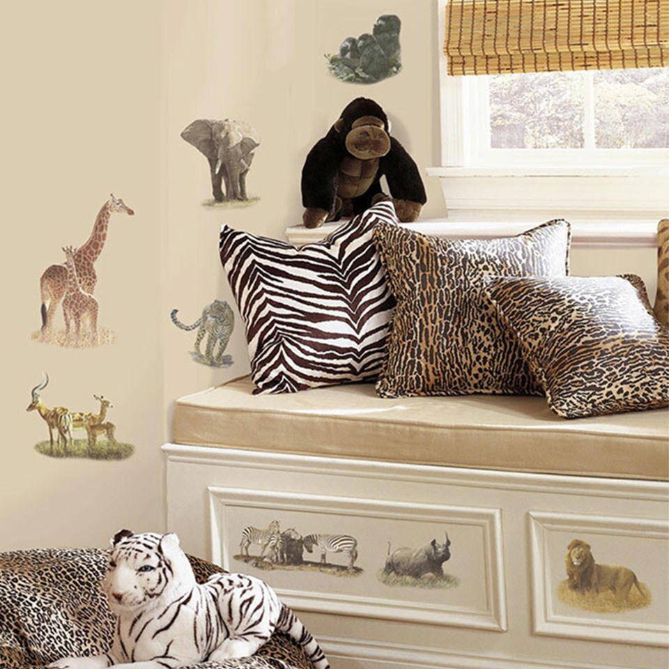 【商品名】ウォールステッカー 動物 [サファリ] ルームメイツ RoomMates ウォールステッカー 北欧 ウォールステッカー 木 ウォールステッカー ツリー ウォールステッカー トイレ ウォールステッカー アルファベット 子供部屋 【商...