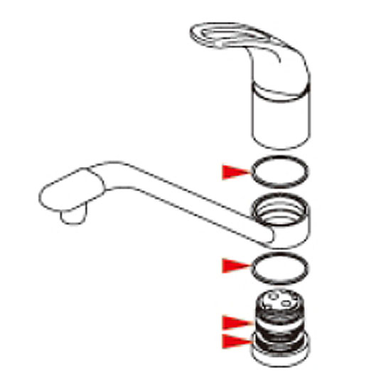 【楽天市場】【KVK】Xパッキンセット PZ213NPK （KM346・KM336・KM326等用）水漏れ直 Xパッキン・スリップ板 各2個 水栓部品 補修品 消耗品 定形外郵便送料無料：K ...