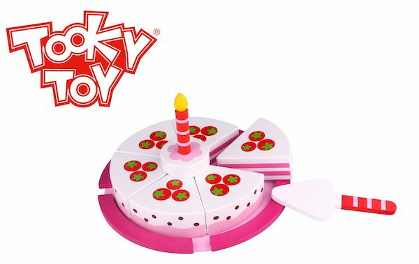 【商品紹介】 ろうそくを立てて、さぁパーティの始まり！ イチゴの描かれた6ピースのバースデイケーキです。 ケーキサーバーで取り分けて、みんなで楽しみましょう。 ■生産地：中国 ■サイズ 商品：直径20×12.5cm　パッケージ：21×5×2...