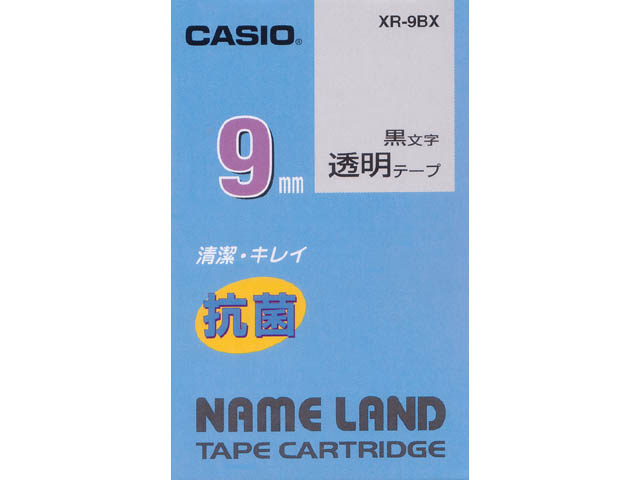 【本体サイズ】13mm×48mm×80mm【本体質量】28g【外装サイズ】16mm×85mm×53mm【外装質量】33g抗菌テープ透明地に黒文字テープの長さ＝5．5m