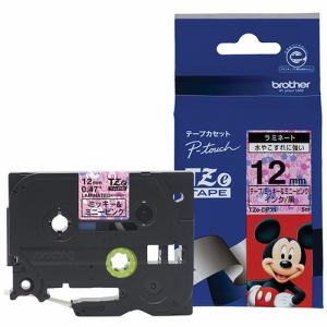 商品名 ラベルライター用キャラクターテープ 12mm幅（黒文字/ミッキー＆ミニーピンク）　TZe-DP31 型番 TZe-DP31 JANコード 4977766702997 メーカー ブラザー 色 ミッキー＆ミニーピンク テープ幅 12mm...