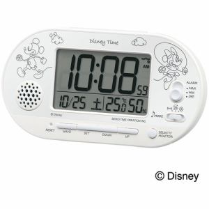 セイコータイムクリエーション FD482W キャラクター目ざまし時計 ディズニー 白パール塗装発売日：2021年8月27日●大人可愛いディズニーの目ざまし時計「ミッキー」と「ミニー」のアートがさりげなく描かれた目ざまし時計。●アラーム音選択...