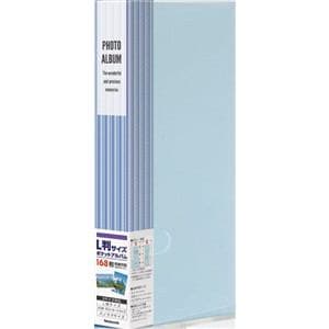 ナカバヤシ PHE3168A-B フォトホルダーEL168（ストライプ柄） ブルー【仕様】本体寸法：タテ297mm×ヨコ157mm×背巾35mm本体重量（スリップケース込）：250g表紙：ポリプロピレン（厚み0.8mm）台紙：ポリプロピレン...