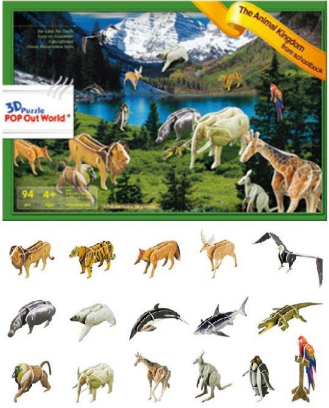 ピース数 合計94ピース 完成後サイズ 高さ約7cm 作家名・作品名・商品シリーズ名 3D PUZZLE/POP Out World/3D立体クラフトパズル 特徴 ポップ・アウト・ワールド（POP Out World)製品は、韓国Schol...