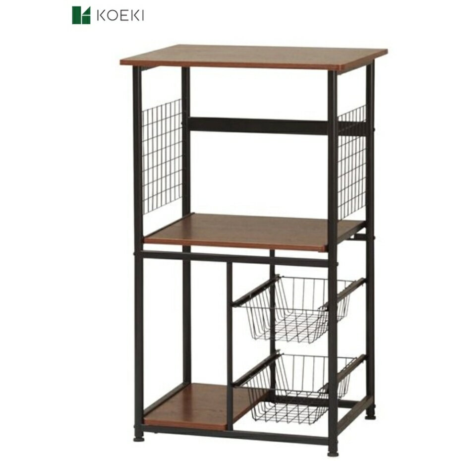 商品情報商品説明●スライド式キッチンラックでコンパクトな作りになっています。●電子レンジ・炊飯ジャー・トースター・コーヒーメーカーなどが置けます。●カゴと中棚がスライド式のため奥の物も取りやすくなります。●スチールと木のシンプルなキッチンラ...