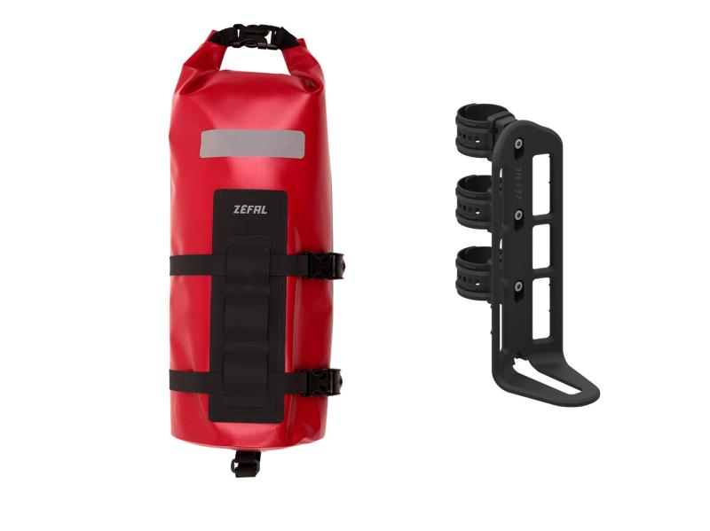 ゼファール(Zefal) 自転車用 フロントフォークバッグ Z Adventure Fork Pack 防水 レッド 6L 7051防水素材とロールトップクロージャーを備えたバッグリジットおよびサスペンションフォークどちらにも対応したユニバ...