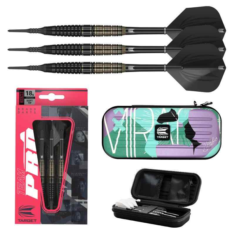TEAM PRO シリーズ MIKURU SUZUKI BRASS 18G 2BA ブラスダーツセット（専用ケース付き）TARGETが日本市場向けとして初開発した本格的なブラスダーツセットバレルのデザインは世界で活躍する各プロ選手のオリジナ...