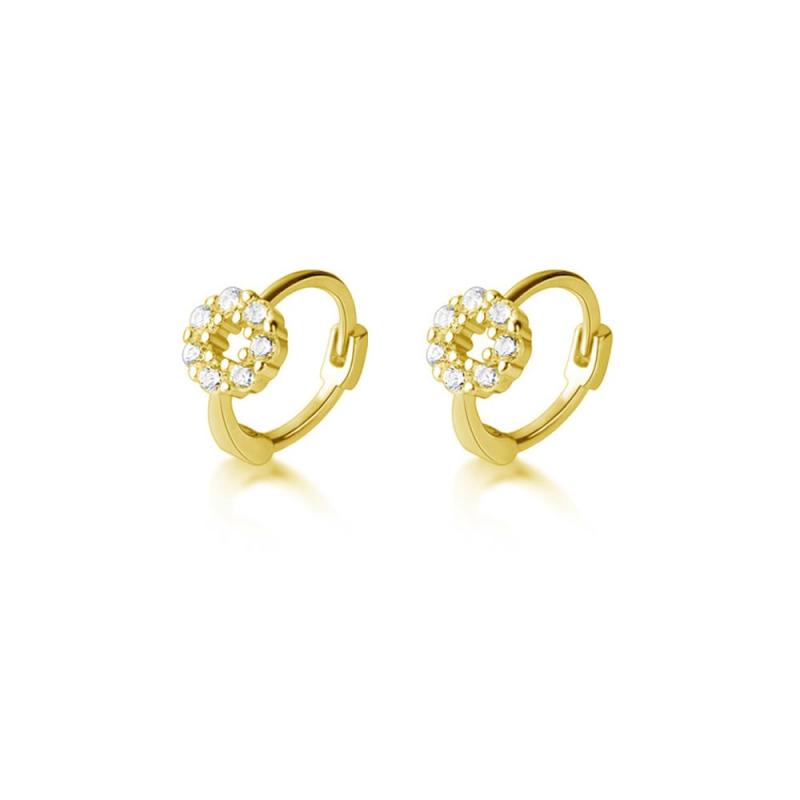 MIKAMU 桜 リングピアス レディース CZダイヤモンド シルバー925 純銀製 金属アレルギー対応 人気 フープピアス 専用ボックス付き❤材質： 国際標準925純銀、銀含有率92.5％のシルバーです。合金とステンレスに比べ、使用寿命が...