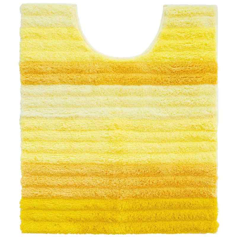 オカ(OKA) フレッシュデオ トイレマット 約75cm×63cm（ロング）（首下 約57cm） イエロー (防臭効果 アデリカ 洗える 衛生的)サイズ　：　約75cm×63cm（マットの高さ 約25mm）首下：約57cm品　質　：　アクリ...
