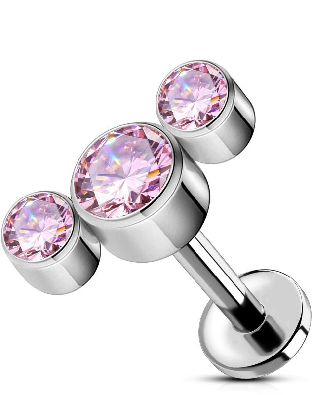[OUFER] Internally Labret Monroe Lip Bar Titanium Tragus Helix Earring Stud Piercing Jewelry 16G Labret Helix Piercings ...