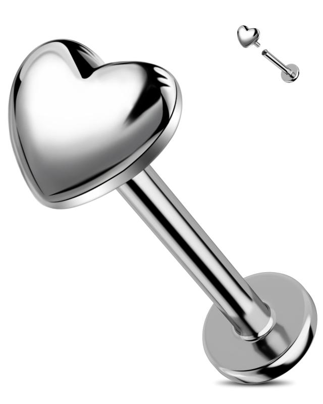 OUFER Body Piercing Titanium Labret Lip Piercing Stud Jewellery Internally Helix Tragus Bar 16G Conch Piercing EarringMa...