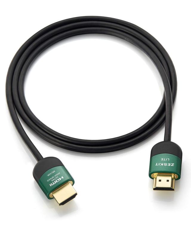Zeskit Lite 2.1 8K HDMIケーブル ウルトラハイスピード 極細【Ultra High Speed HDMI Cable認証品】4K120Hz 48Gbps 超高速 eARC Soundbar Ethernet Gamin...