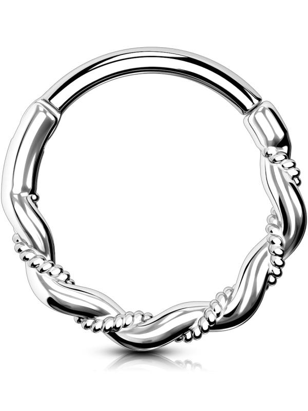 [OUFER Body Piercing] ボディ穿孔の螺旋形の Tragus の Daith のホックのイヤリング リング 16G 316L のステンレス鋼の Rook の Septum の刺すような宝石類の軟骨のイヤリングのホック リング