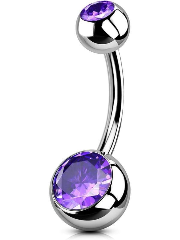 OUFER Body Piercing Internally Titanium Belly Button Bars 10/12/14/16mm Navel Bars Piercing 14G Navel Piercing Jewellery