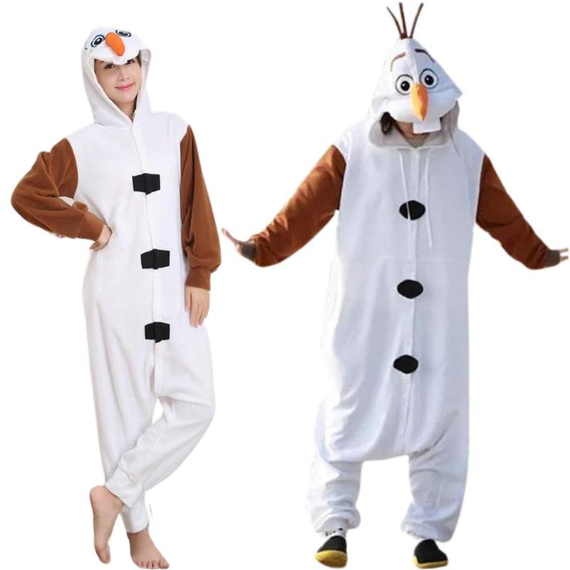 [iinoo] オラフ コスプレ 雪だるま コスチューム オラフパジャマ オラフ着ぐるみ仮装 ハロウィン 変装 大人用 男女 サイズ 大きい11