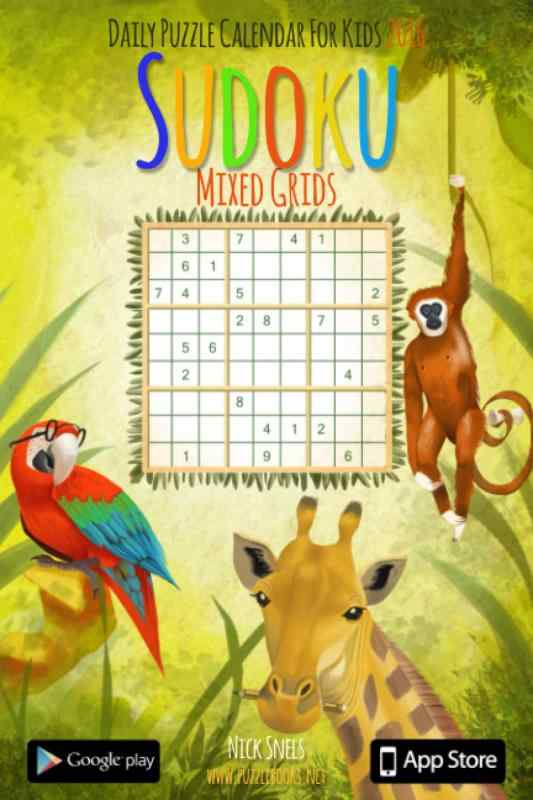 Daily Sudoku For Kids Mixed Grids Puzzle Calendar 2016