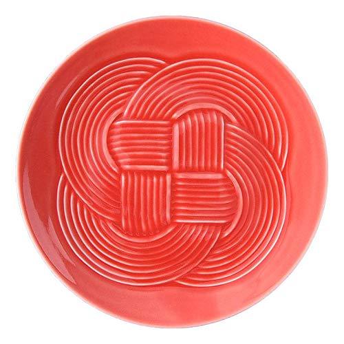 やまに 中皿 レッド 19.2 結 52190621サイズ:幅/約19.2 x 19.2cm 高さ/約1.8cm(商品ごとに誤差があります)素材:白磁器・日本製/美濃焼電子レンジ:対応家庭用食洗機使用:対応