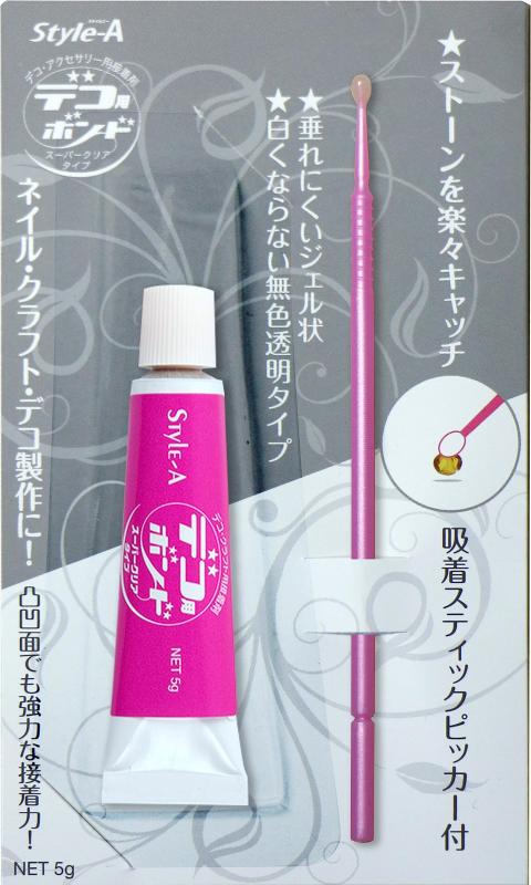 強力透明デコ用ボンド ピンセット付き SA-C312 スタイルエー