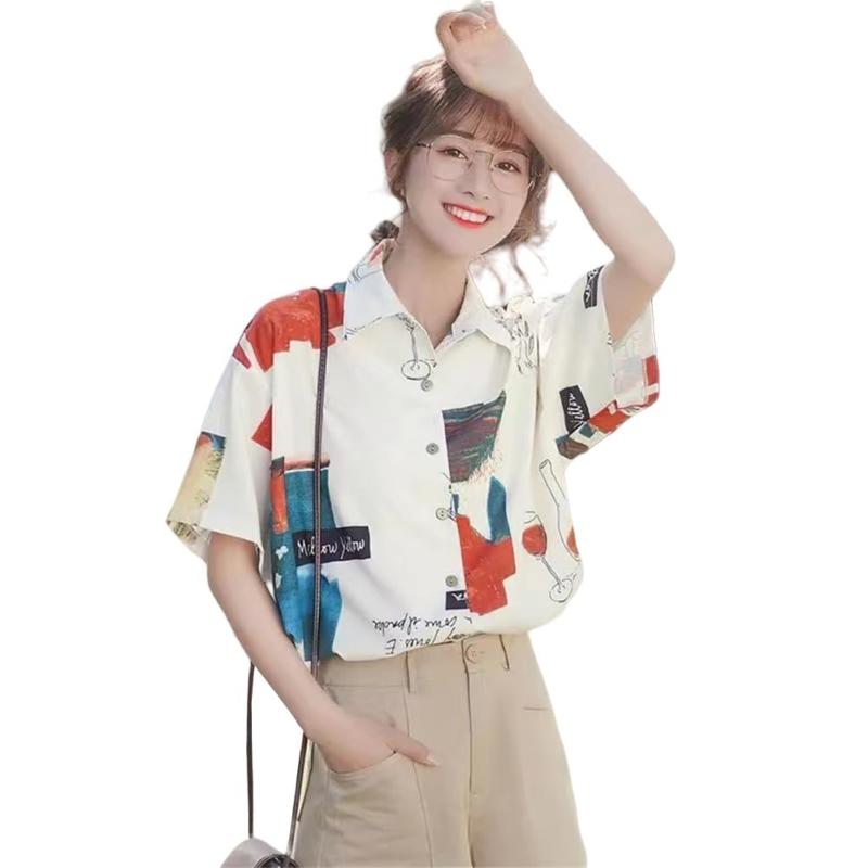 [EDREES] レディース 半袖 アロハシャツ 花柄 ブラウス ゆったり プリント ファッション ハワイシャツ ビーチウェア レトロ トップス リゾート 旅行 夏 ビーチ 浜辺 リゾート✨夏に着回せるカジュアル定番アロハシャツ。ヴィンテー...