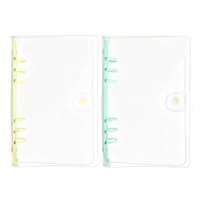 DEVENTORZ システム手帳 A6 6穴 2冊セット 透明 軽量 PVC ボタン付き 6穴リングバインダー ノートカバー 詰め替え可能 手帳カバー 日記帳 日記カバー メモ 手帳 学生用【製品詳細】6穴 バインダーのお得な2冊セットは、...