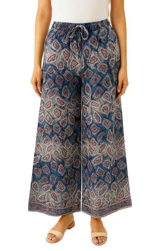 [Jagannath] レディース 夏用 ワイドパンツ 100％ポリエステル 花柄 軽量 涼感 フローラル プリント リラックス フルレングス複数の色をご用意フリーサイズ100 % ポリエステル：軽くて通気性、シワになりにくくケアも簡単。夏...