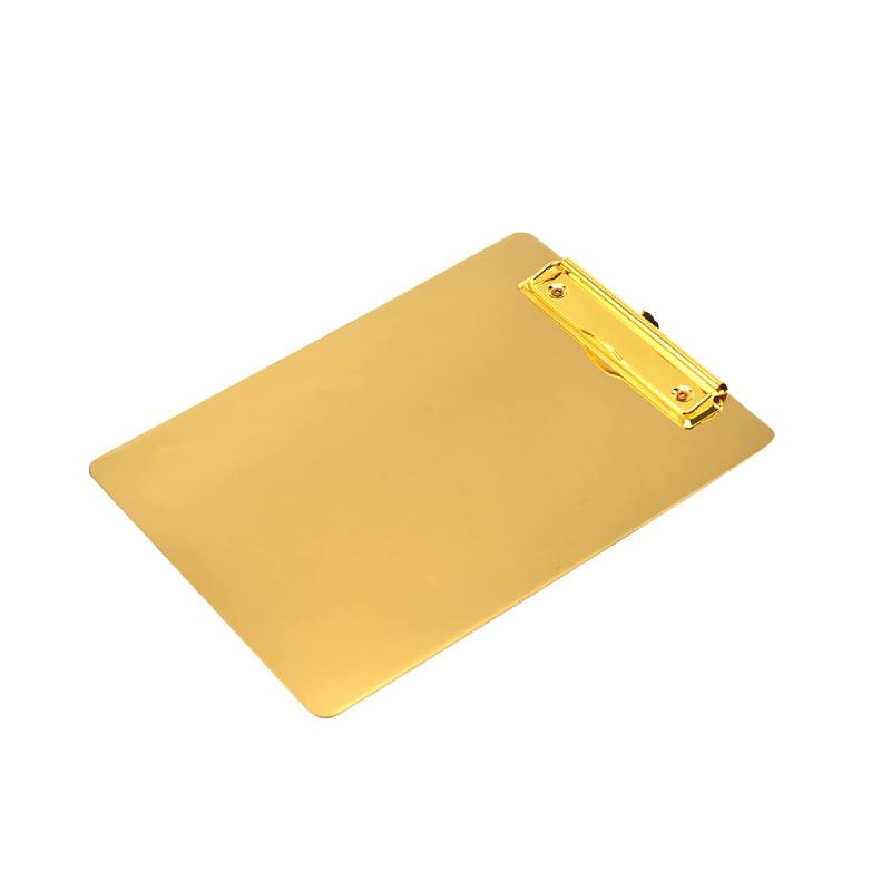 dodtazz バインダー クリップボード ゴールド ステンレス 資料整理 フォルダー 固定強力
