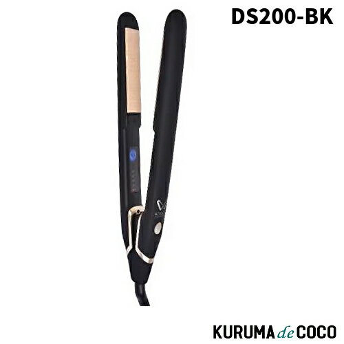 KINUJO ストレートヘアアイロン DS200-BK ブラック 世界で使える髪を傷めないストレートアイロン 独自のシルクプレート採用 温度調整は20℃ずつ5段階（最大200℃） ロングプレート設計（24mm×90mm） 360度回転コード...