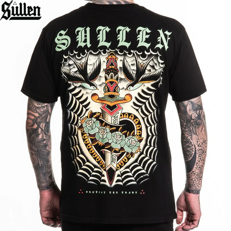 SULLEN CLOTHING サレンクロージング -SECOND DEATH- PREMIUM Tシャツ JET BLACK FRONT左胸&BACKにプリント 柔らかくしなやかなSOFT COTTON 100%のPREMIUM FIT ...