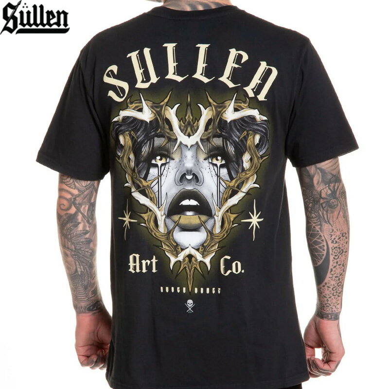 SULLEN CLOTHING サレンクロージング -HEART BROKEN- PREMIUM Tシャツ CAVIAR COLOR: CAVIAR=SUMI BLACKのような色です FRONT左胸&BACKにプリント 柔らかくしなやかな...