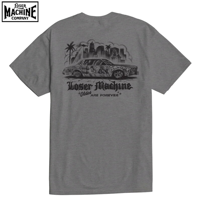 【LOSERMACHINE(LOSER MACHINE)】 ルーザーマシーン -CITY LIFE- Tシャツ HEATHER フロント左胸＆バックプリント SIZE M-着丈69CM 身幅50CM SIZE L-着丈76CM 身幅55CM...