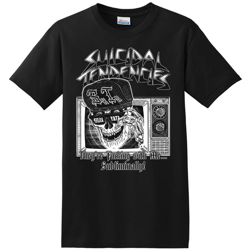 SUICIDAL TENDENCIES スイサイダルテンデンシーズ TSTE SUBLIMINAL UV TEE BLACK FRONT&BACKにプリント SIZE M-着丈69CM 身幅49CM SIZE L-着丈71CM 身幅54CM...