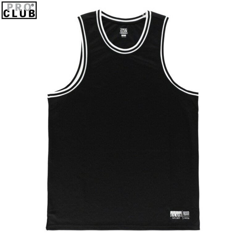PRO CLUB プロクラブ #22PC0201 PERFORMANCE BASKETBALL JERSEY メッシュ タンクトップ バスケットボールジャージー Color: BLACK 通気性、速乾性に優れたメッシュ素材のバスケットジャー...