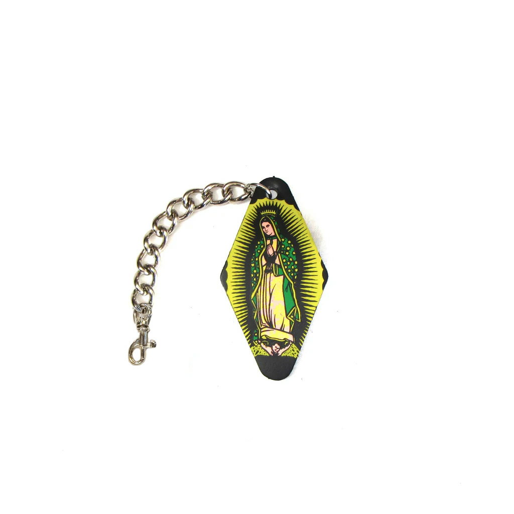 MASCORRO LEATHER マスコロレザー #KX-12 LEATHER KEY CHAIN -LADY OF GUADALUPE- レザーキーリング MADE IN USA /合成皮革 LEATHERにLADY OF GUADALU...