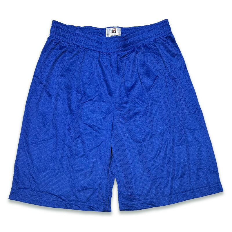 BADGER 7209-MESH SHORTS 9inch COLOR*ROYAL BLUE アメリカのスポーツブランクボディメーカー BADGER 9INCH ヒザ丈MESH SHORTS ウエストはゴム＆紐 SIZE M ウエスト76〜...
