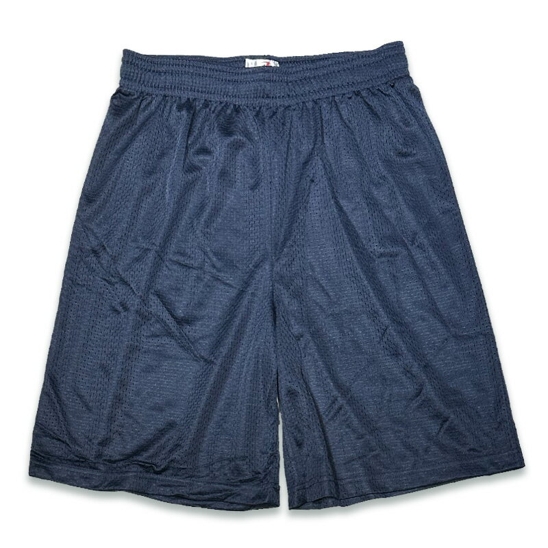 BADGER 7209-MESH SHORTS 9inch COLOR*NAVY アメリカのスポーツブランクボディメーカー BADGER 9INCH ヒザ丈MESH SHORTS ウエストはゴム＆紐 SIZE M ウエスト76〜86cm 股...