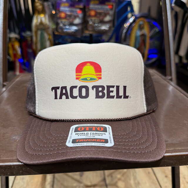 TRUCKERS MESHCAP -188- TACO BELL BROWN/BEIGE MESH CAP メッシュキャップOLD SCHOOLなプリントメッシュキャップ BODYはOTTO HIGHクラウンを使用 BEERメーカー,MOT...