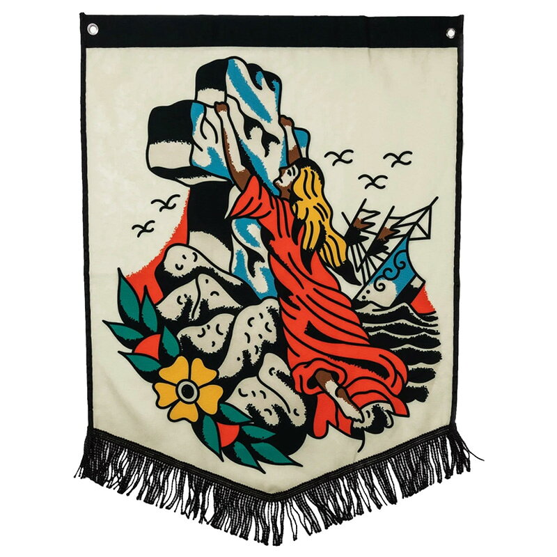INDESTRUCTIBLE MFG -ROCK OG AGES- BANNER バナー 約60x80cm 24 x 32 inches しっかりと重さのある約60x80cmのポリエステル製バナー 吊り下げ用ハトメが二ヶ所付いています　