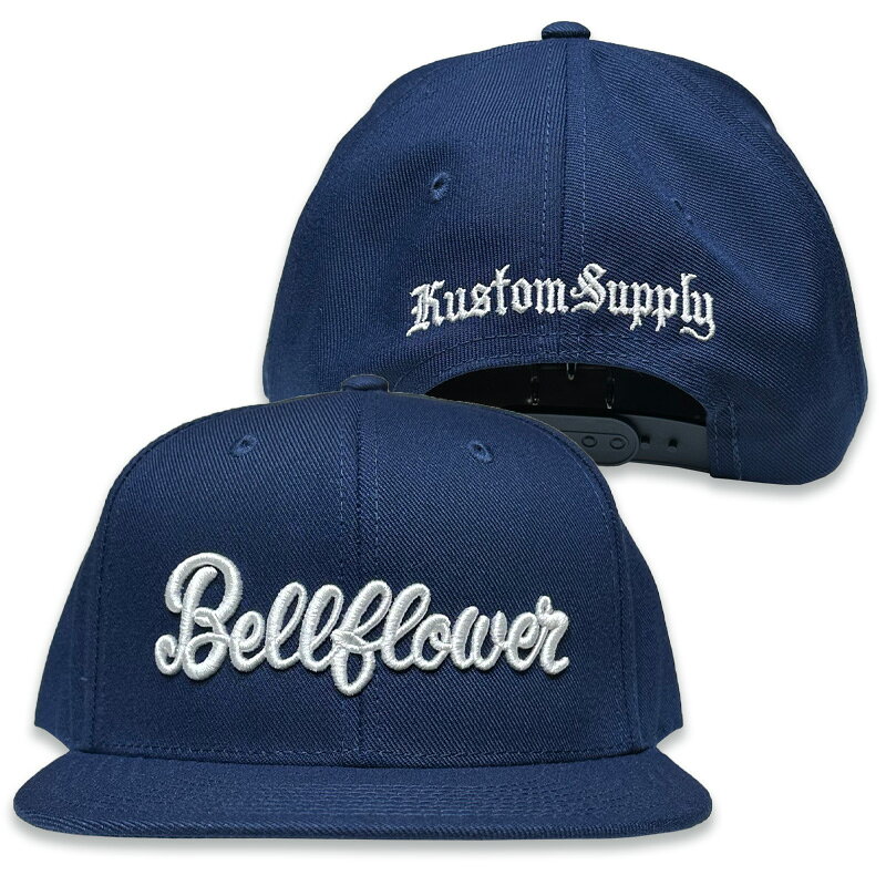BELLFLOWER by KUSTOMSTYLE BFCP1101NY -SCRIPT- SNAPBACK CAP スナップバックキャップ NAVY KUSTOMSTYLEのSIDE LINE HOTROD&KUSTOM CAR CULT...