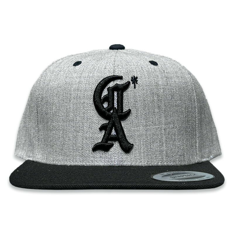 FECAP-007 FIFTY EIGHT -CA PACHUCO CROSS- SNAP BACK CAP HEATHER GREY/BLACK CALIFORNIA州の群の数をブランドネームに使用した -FIFTY EIGHT-　 BO...