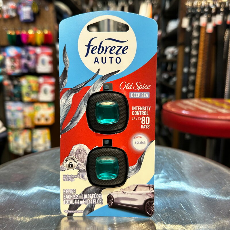 FEBREZE USA "OLD SPICE DEEPSEA" VENT STICK AIR FRESHNER (2CLIPSセット) エアーフレッシュナー US版 日本でもお馴染み FEBREEZE エアーフレッシュナー 日本では販売され...
