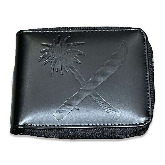 US VERSUS THEM アスバーサスゼム "CROSS CUT" WALLET レザーウォレット BLACK ビニールレザーにエンボス型押し2つ折りウォレットです。小銭入れは付いてません。 取り外し可能なマネークリップが付属。お札入れ...