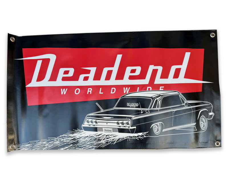 DEADEND MAGAZINE VYNYL BANNER -B- 90x50CMのVYNYL BANNER GARAGEやお部屋のディスプレイにどうぞ　
