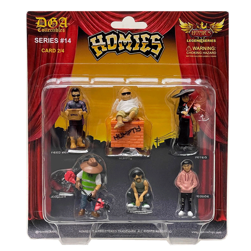 HOM-006 HOMIES FIGURE 1.75″ SERIES14 6体セット 2/4 ホーミーズフィギュア　全長約4.5CMx6体セットブリスターパック入りの 6体のフィギュアセット (全長約4.5CM)　
