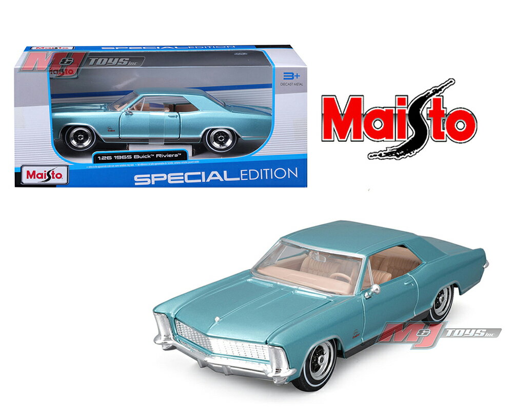 MAISTO 1/24SCALE 1965 BUICK RIVIERA BLUE ミニカー 1:24SCALE 箱入り 色むら、PACKAGEの状態その他 の状態を理由の返品交換はしておりません ご了承くださいませ　