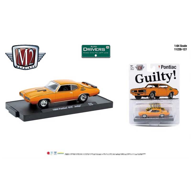 M2-453 1/64 M2 MACHINES AUTO DRIVERS REL.127 1969 PONTIAC GTO JUDGE ブリスターケース入り 1:64SCALE 色むら、PACKAGEの状態その他 の状態を理由の返品交換はし...