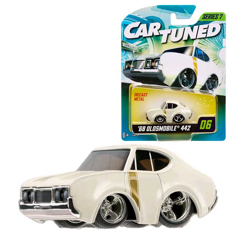 CT074 CAR TUNED MAINLINE RELEASE.7 1968 Oldsmobile 442 (Muscle Car)- Warm White/Grey色むら、PACKAGEの状態その他 の状態を理由の返品交換はしておりませ...