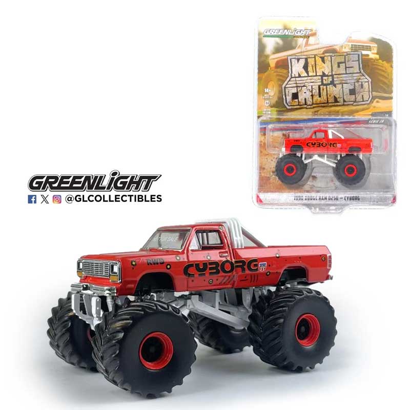 GL-100 GREENLIGHT KING OF CRUNCH SERIES16 Cyborg – 1990 Dodge Ram D250 Solid Pack 1/64SCALE ミニカー ブリスターパック入り 1/64SCALE ミニ...