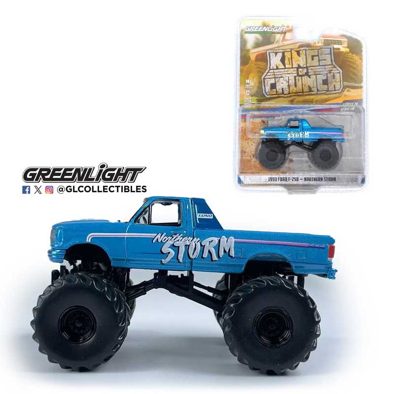 GL-101 GREENLIGHT KING OF CRUNCH SERIES16– Northern Storm – 1993 Ford F-250 Solid Pack 1/64SCALE ミニカー ブリスターパック入り 1/64SCA...