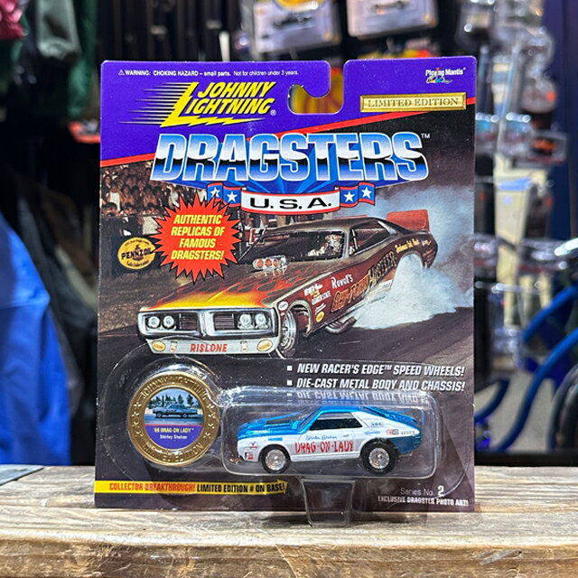 JL-229 JOHNNY LIGHTNING DRAGSTERS USA 69 DRAG-ON-LADY BLUE/WHITE 95年リリース 1:64SCALE 色むら、PACKAGEの状態その他 の状態を理由の返品交換はしておりません...