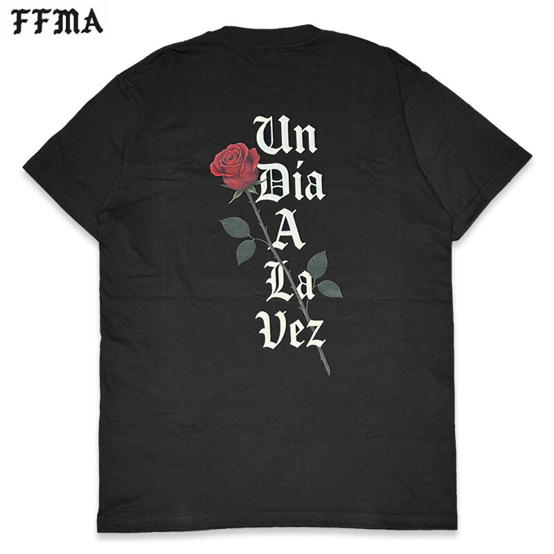 FFMA (FREE FROM MY ADDICTION) -UN DIA ROSE- S/S T-SHIRTS 半袖 Tシャツ BLACK フロント左胸&背中にプリント。 SIZE L-着丈72CM 身幅55CM SIZE XL-着丈76...
